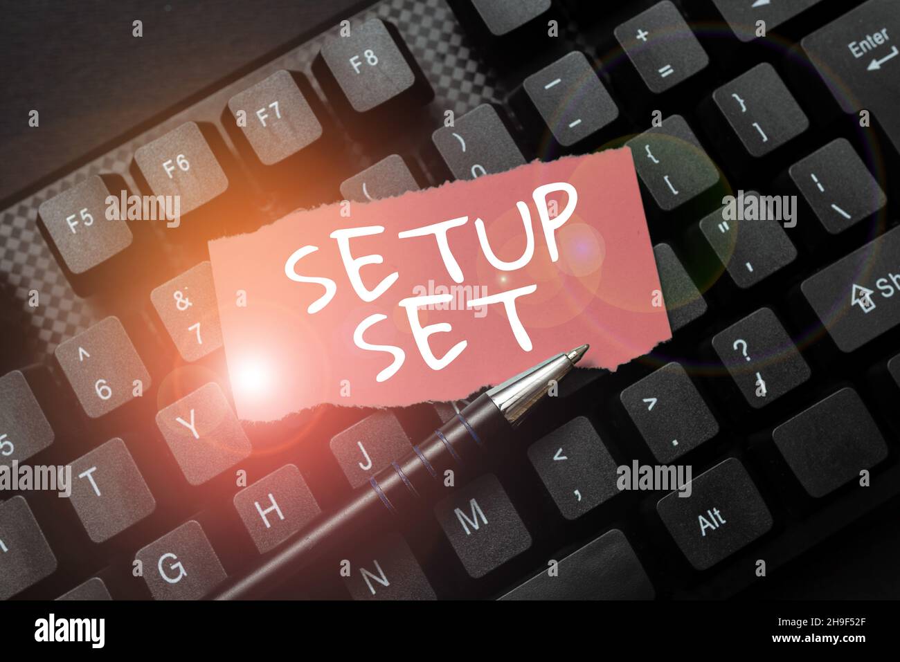 Conceptual caption Setup Set. Business approach the manner, position ...