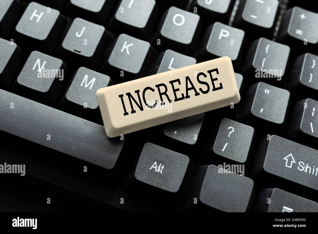 Conceptual caption Increase. Conceptual photo become progressively ...