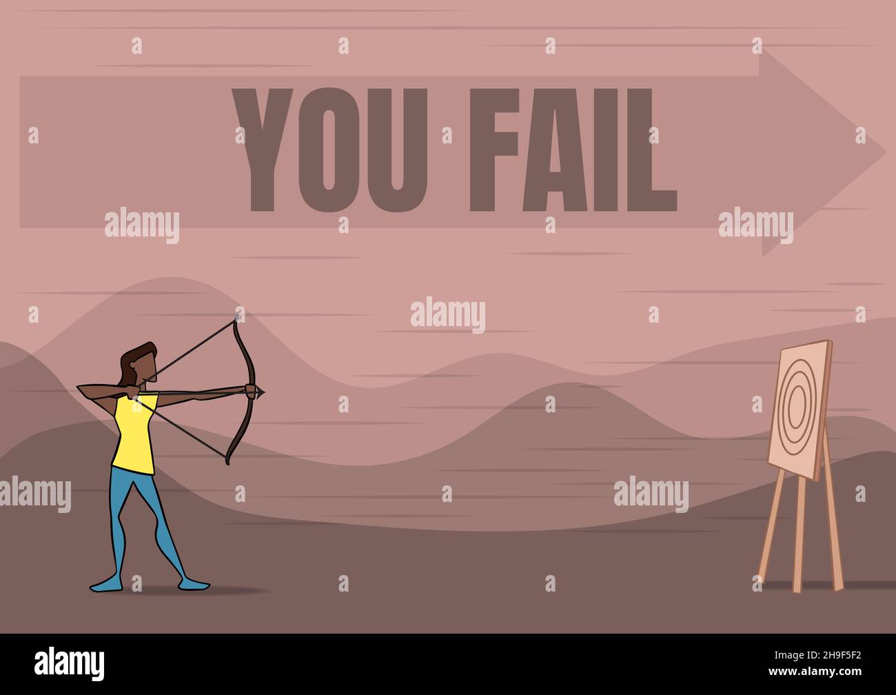 Text showing inspiration You Fail. Conceptual photo not able to live up ...