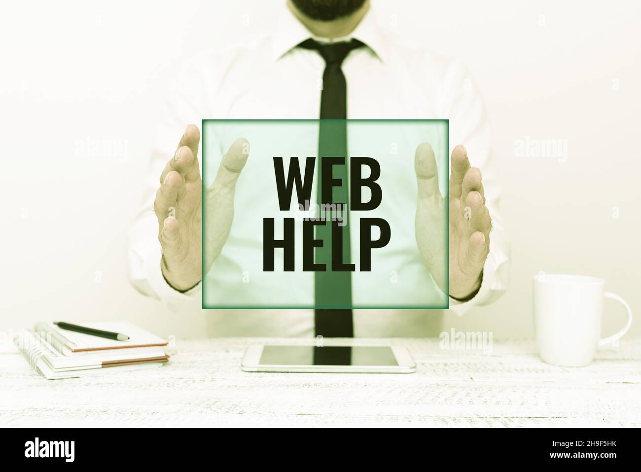 Hand writing sign Web Help. Word Written on procedural or reference ...