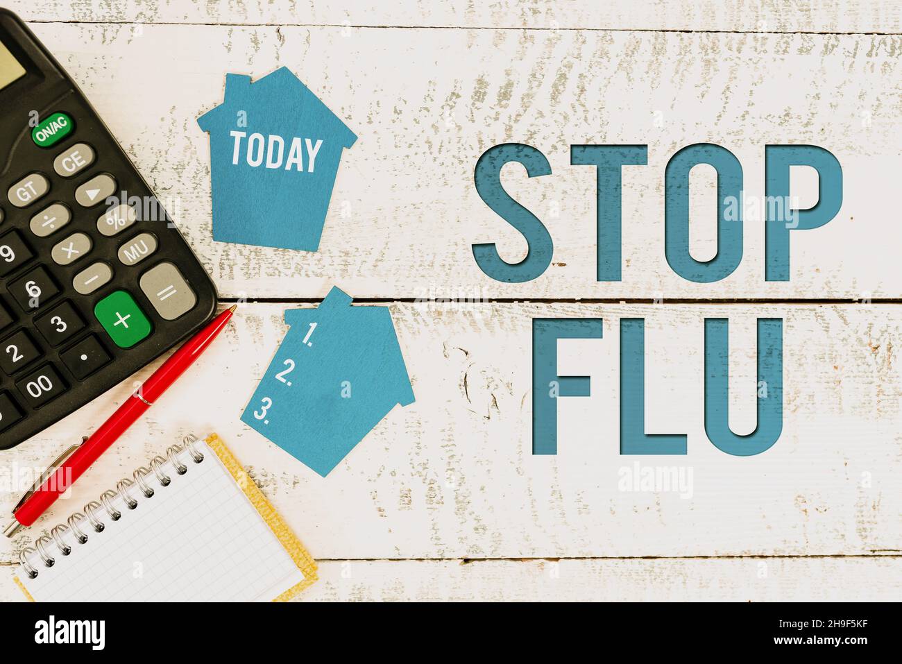 Writing displaying text Stop Flu. Concept meaning Treat the contagious ...