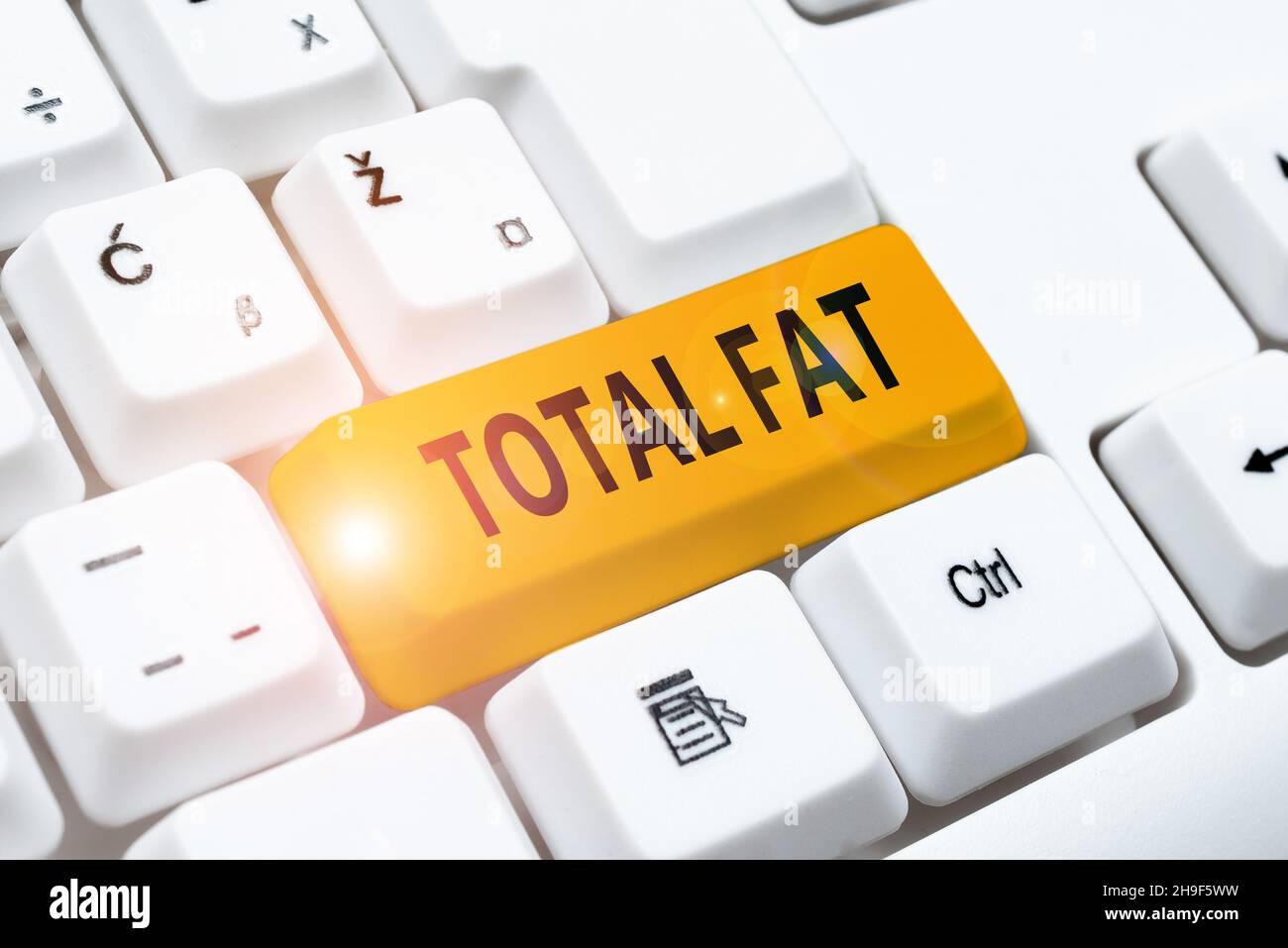 Text sign showing Total Fat. Business concept combined value of the ...