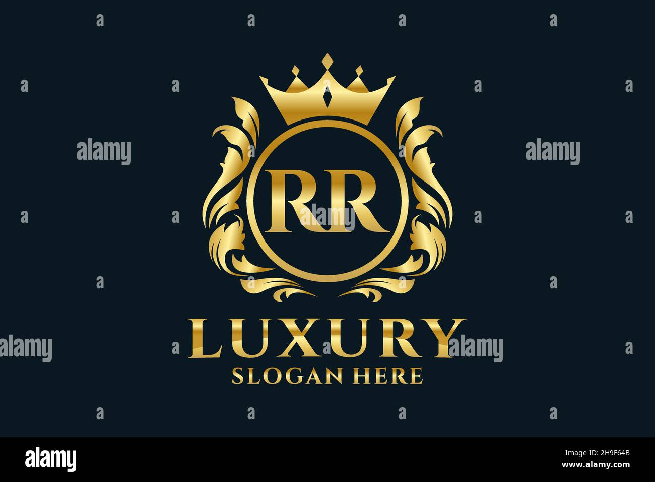 RR Letter Royal Luxury Logo template in vector art for luxurious ...