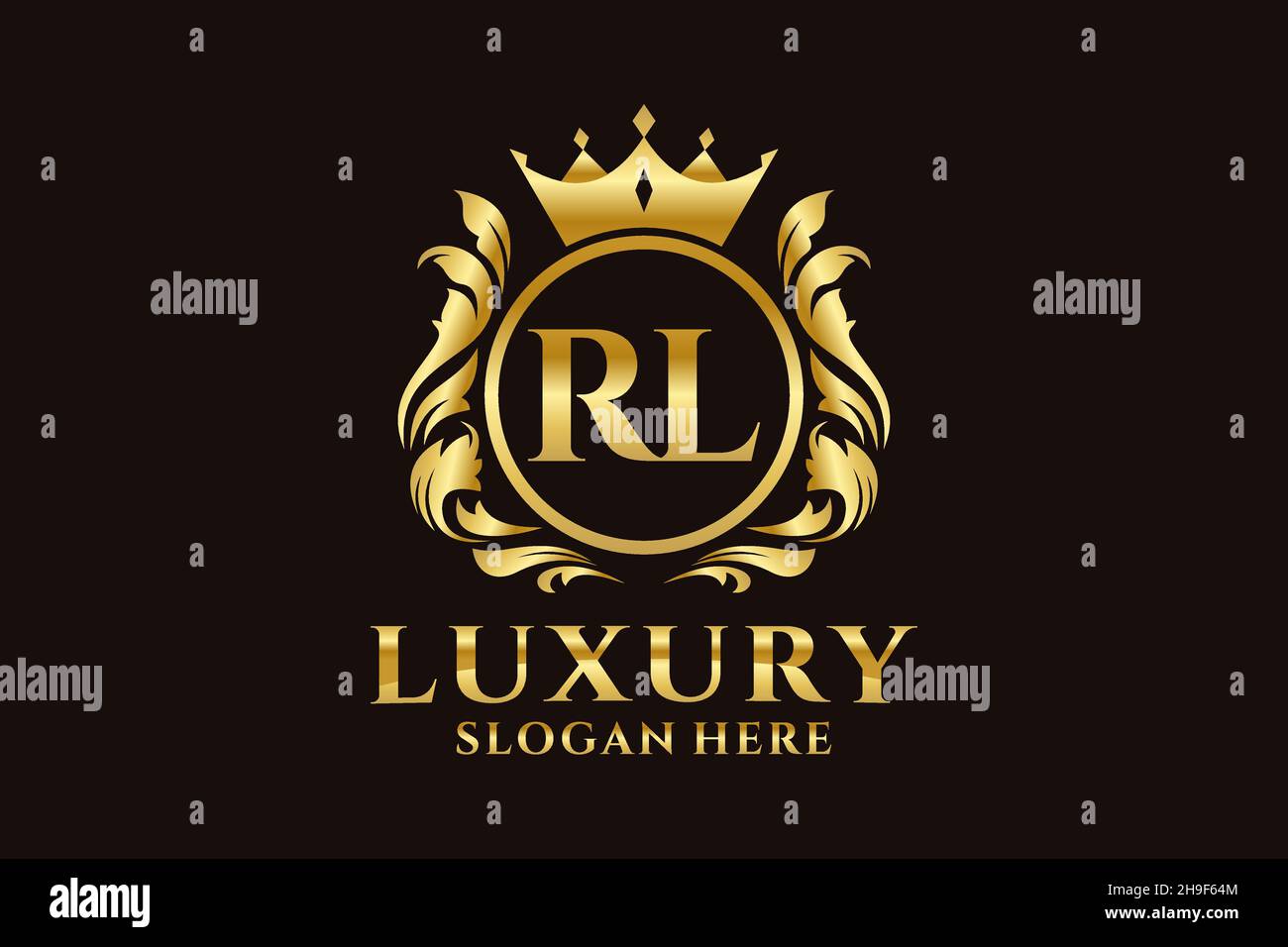 RL Letter Royal Luxury Logo template in vector art for luxurious ...