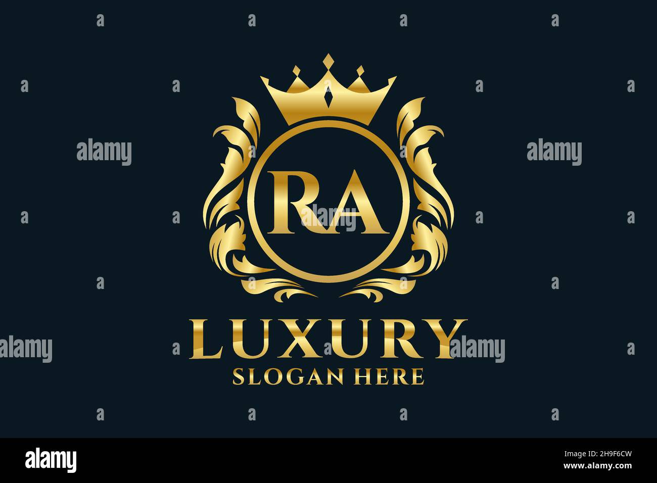 RA Letter Royal Luxury Logo template in vector art for luxurious ...
