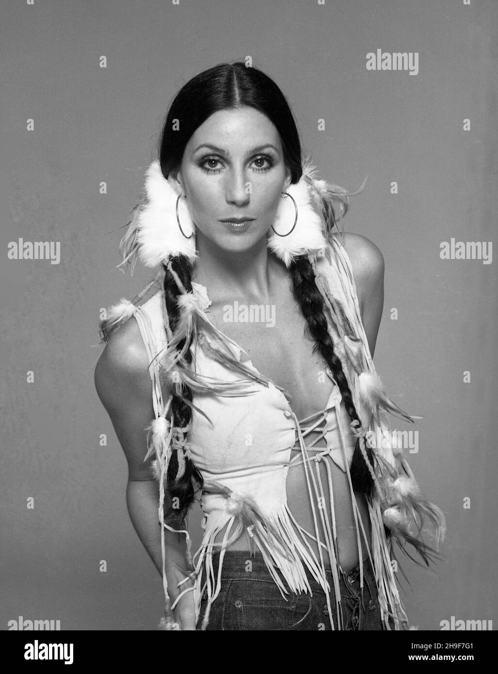 Cher poses for a portrait in 1978 Black and White Stock Photos & Images ...