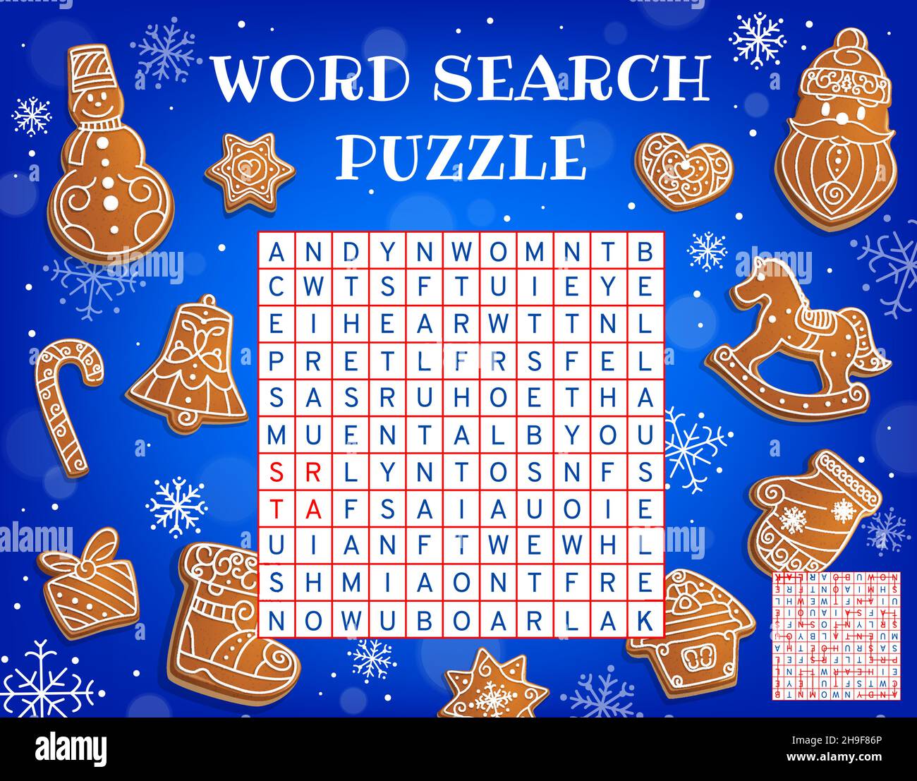 Christmas crossword game toy hi-res stock photography and images - Alamy
