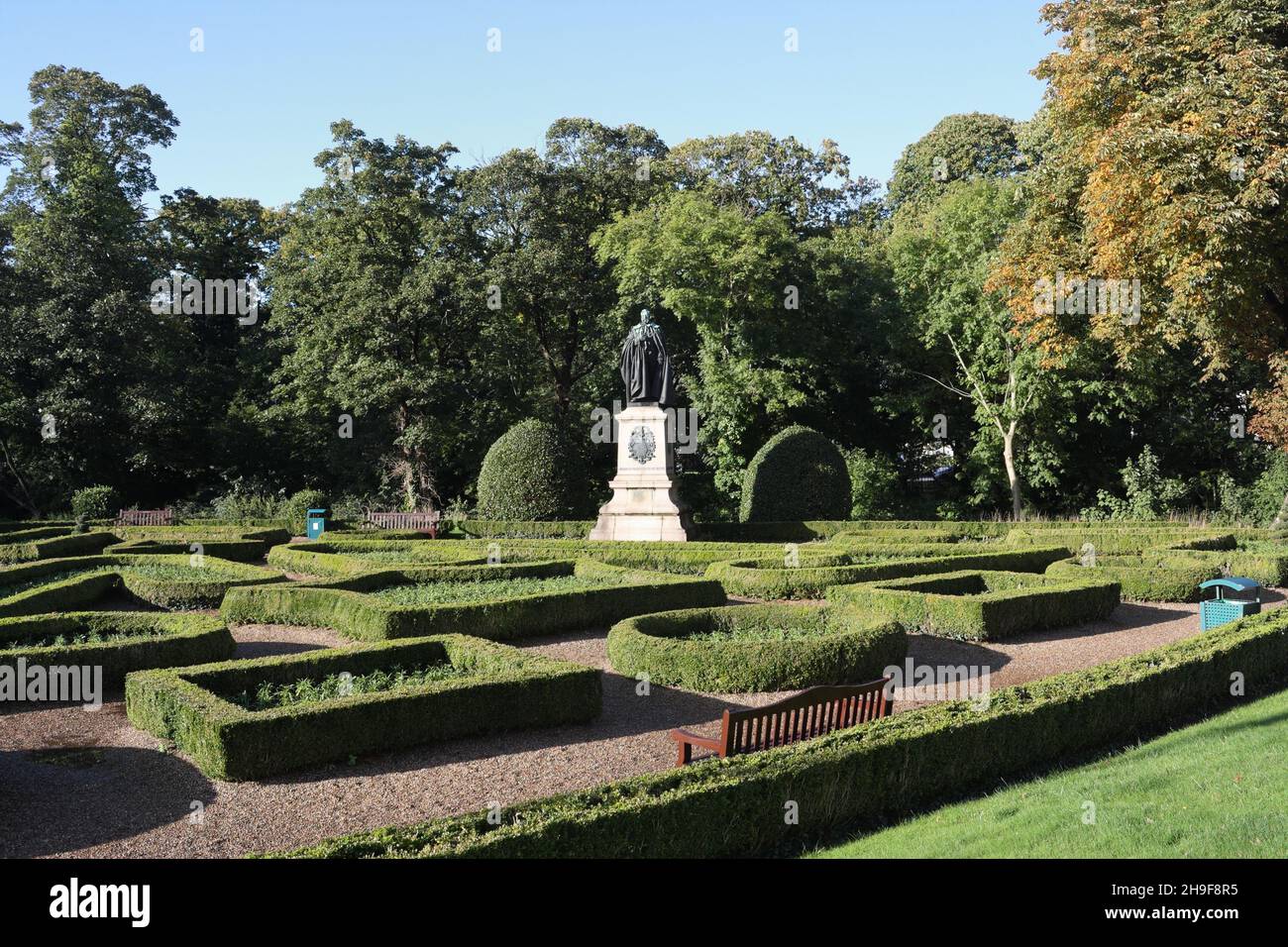 Friary gardens in Cardiff city centre, public space Wales UK Stock ...