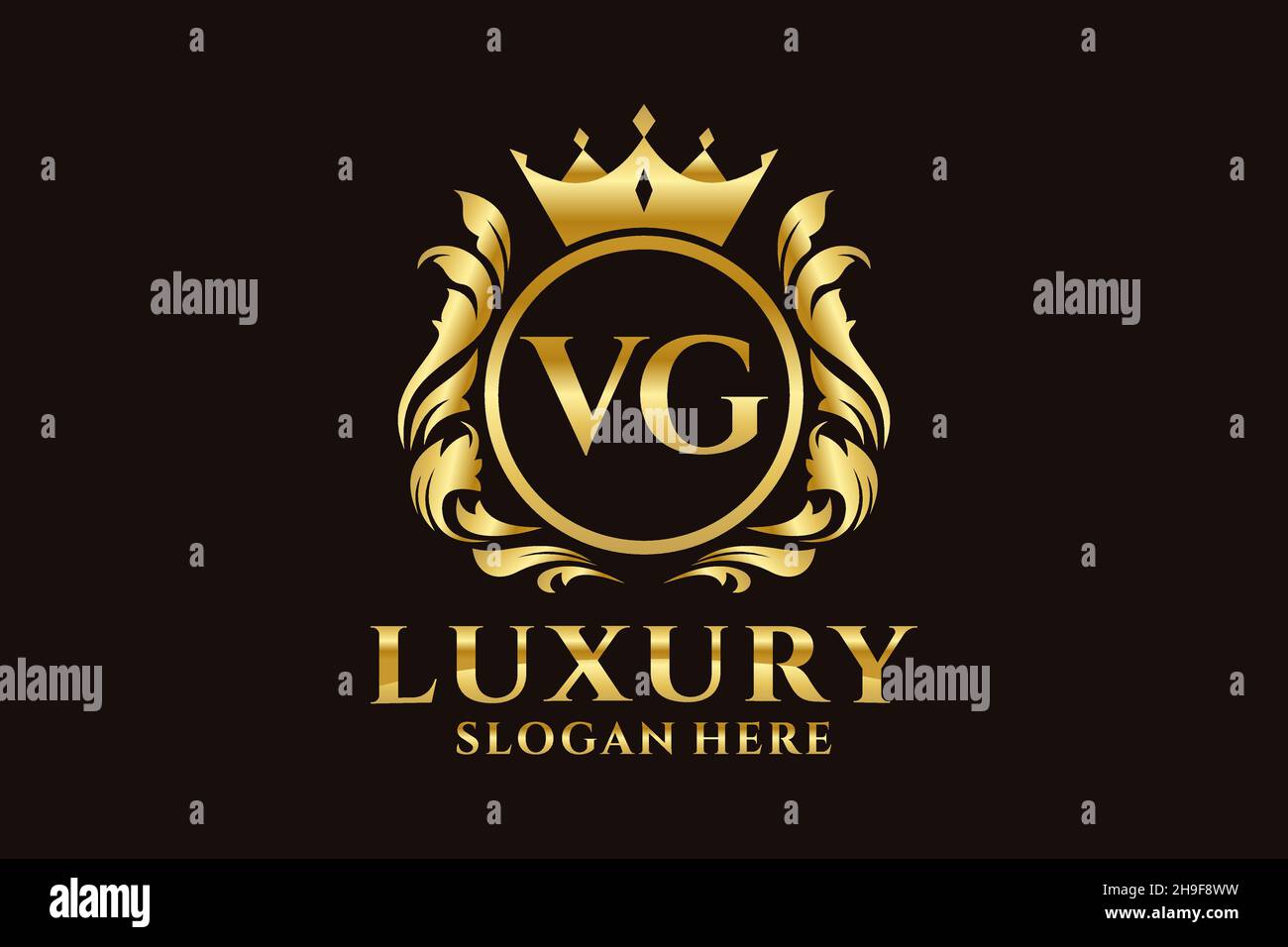VG Letter Royal Luxury Logo template in vector art for luxurious ...