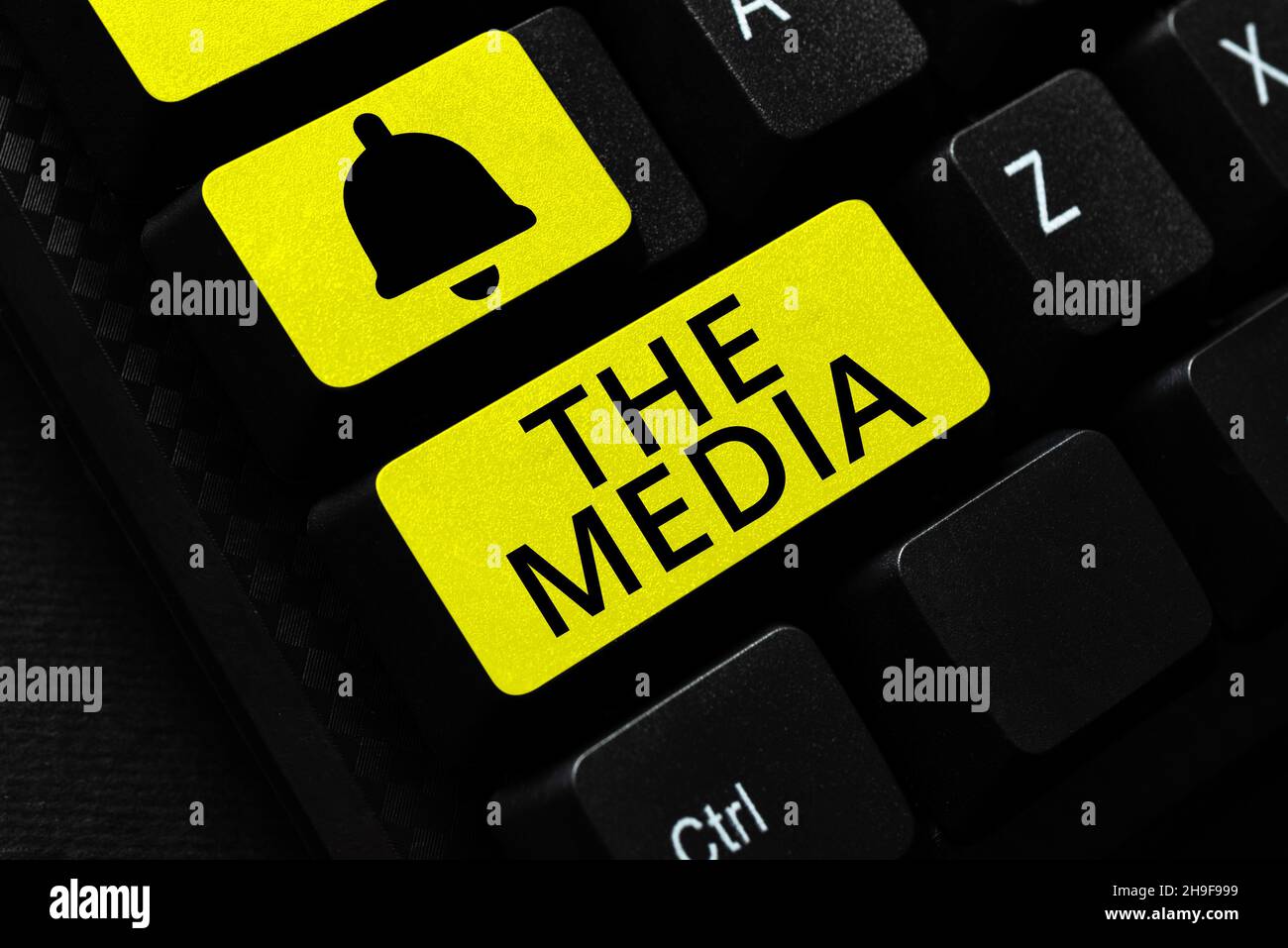 Text sign showing The Media. Business approach main means of mass ...