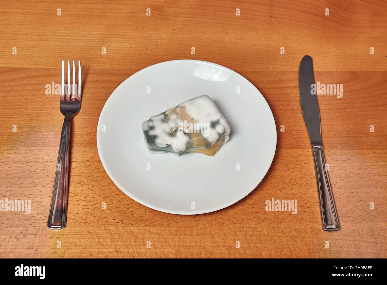 Piece old chees rotten with mold Stock Photo - Alamy