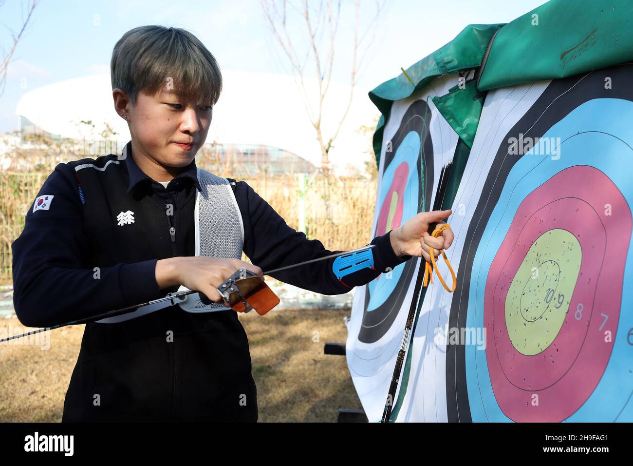 07th Dec, 2021. S. Korean archer An San South Korean archer An San, a ...