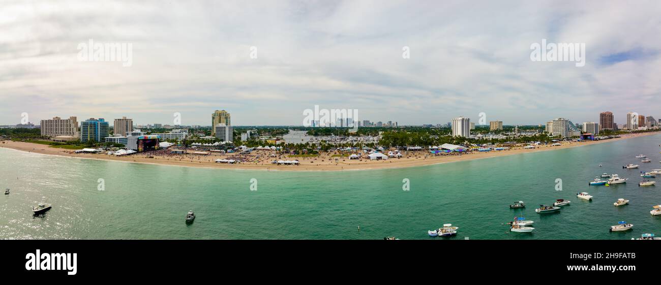 Aerial photo of the Tortuga Music Festival Fort Lauderdale Beach ...