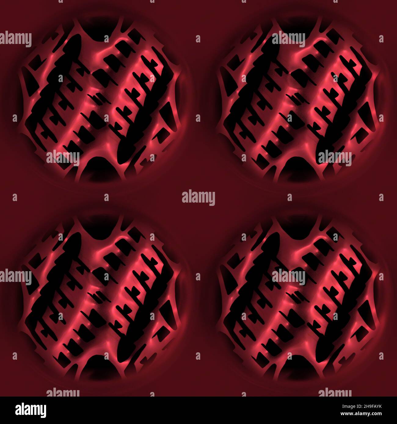 Red metal effect decorative oriental texture. Seamless engraved ...