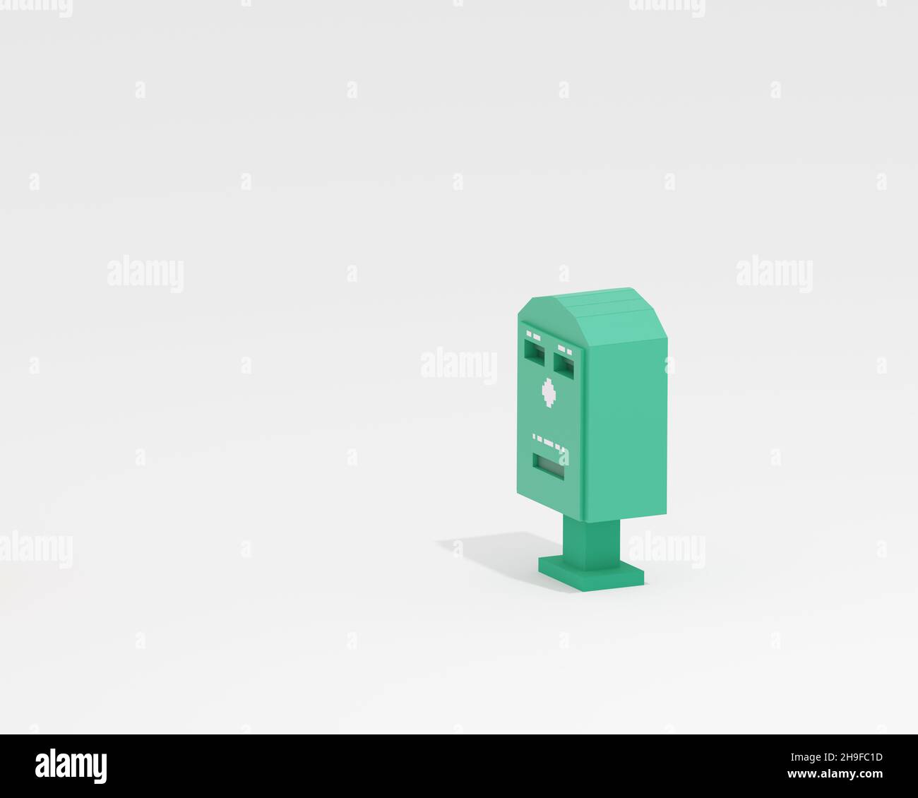 Taiwan public postbox, a digital art of vintage post box isometric ...