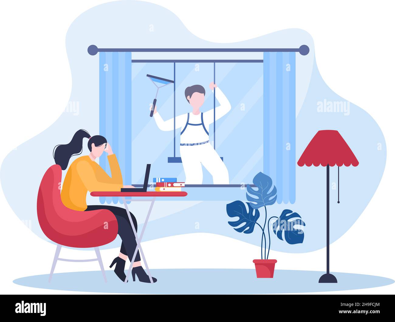 People Cleaning Walls