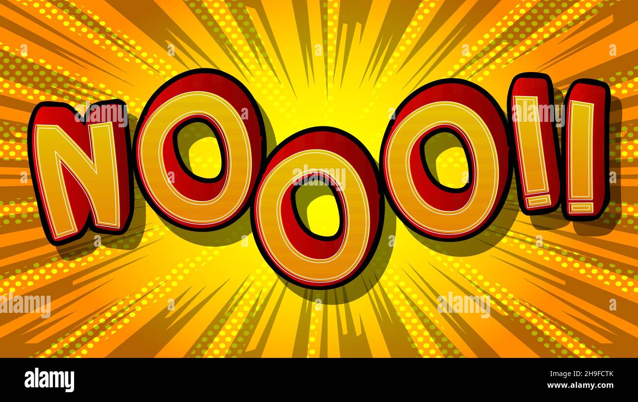 No. Comic book word text on abstract comics background. Retro pop art ...