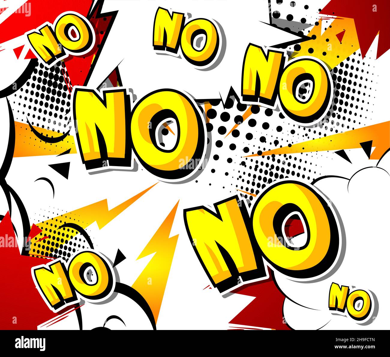 No. Comic book word text on abstract comics background. Retro pop art ...