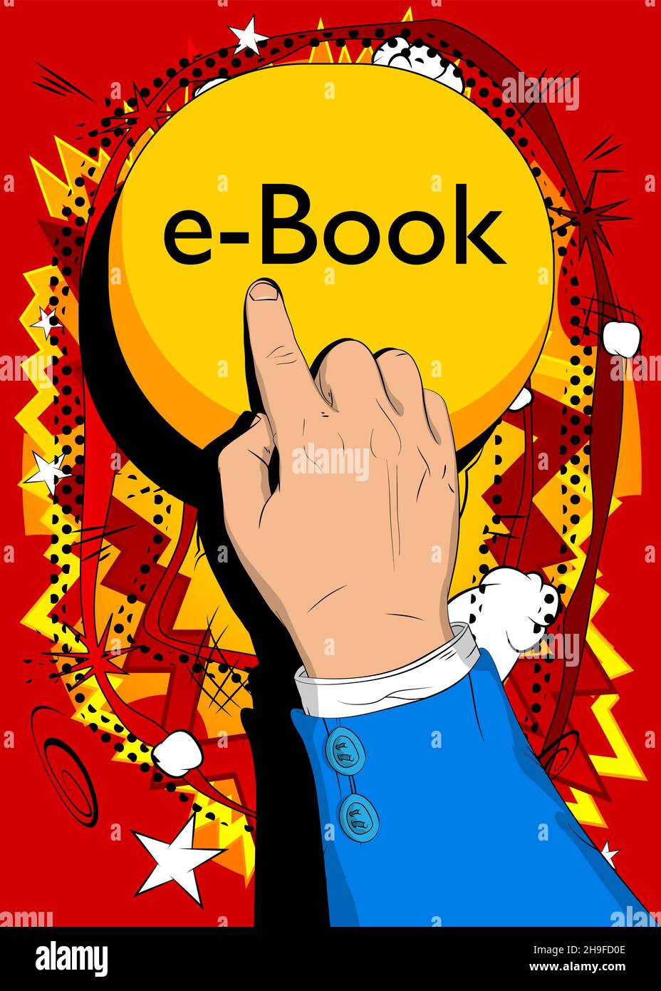 Finger pointing at letter Stock Vector Images - Alamy