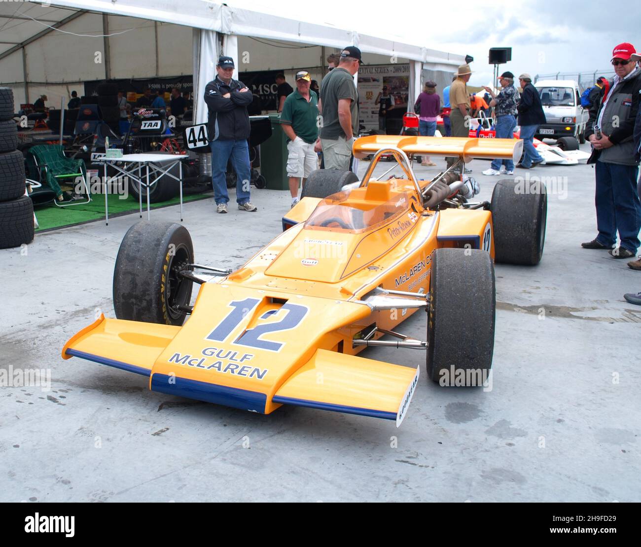 #12 McLaren M12B 4 cylinder turbo Offenhauser Indy car at the inaugural ...