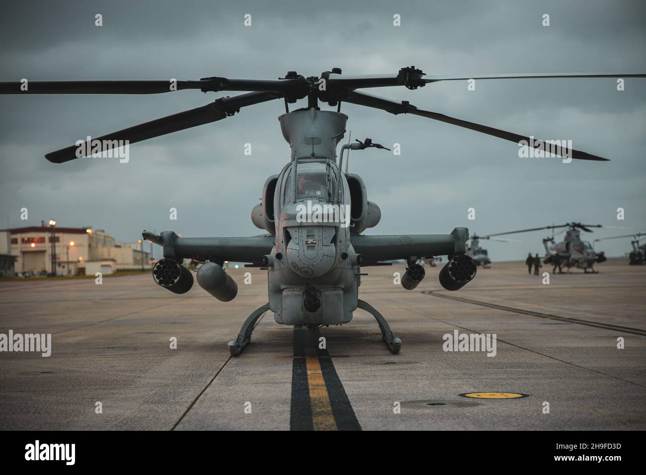 A U.S. Marine Corps AH-1Z Viper helicopter assigned to Marine Light ...