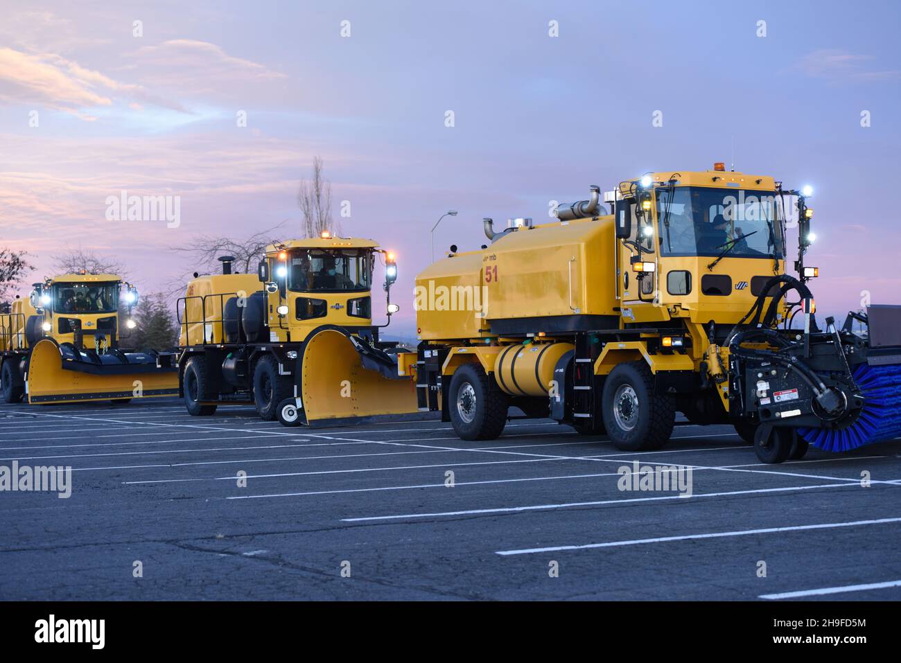Plows from the 92nd Civil Engineer Squadron roll out to parade around ...