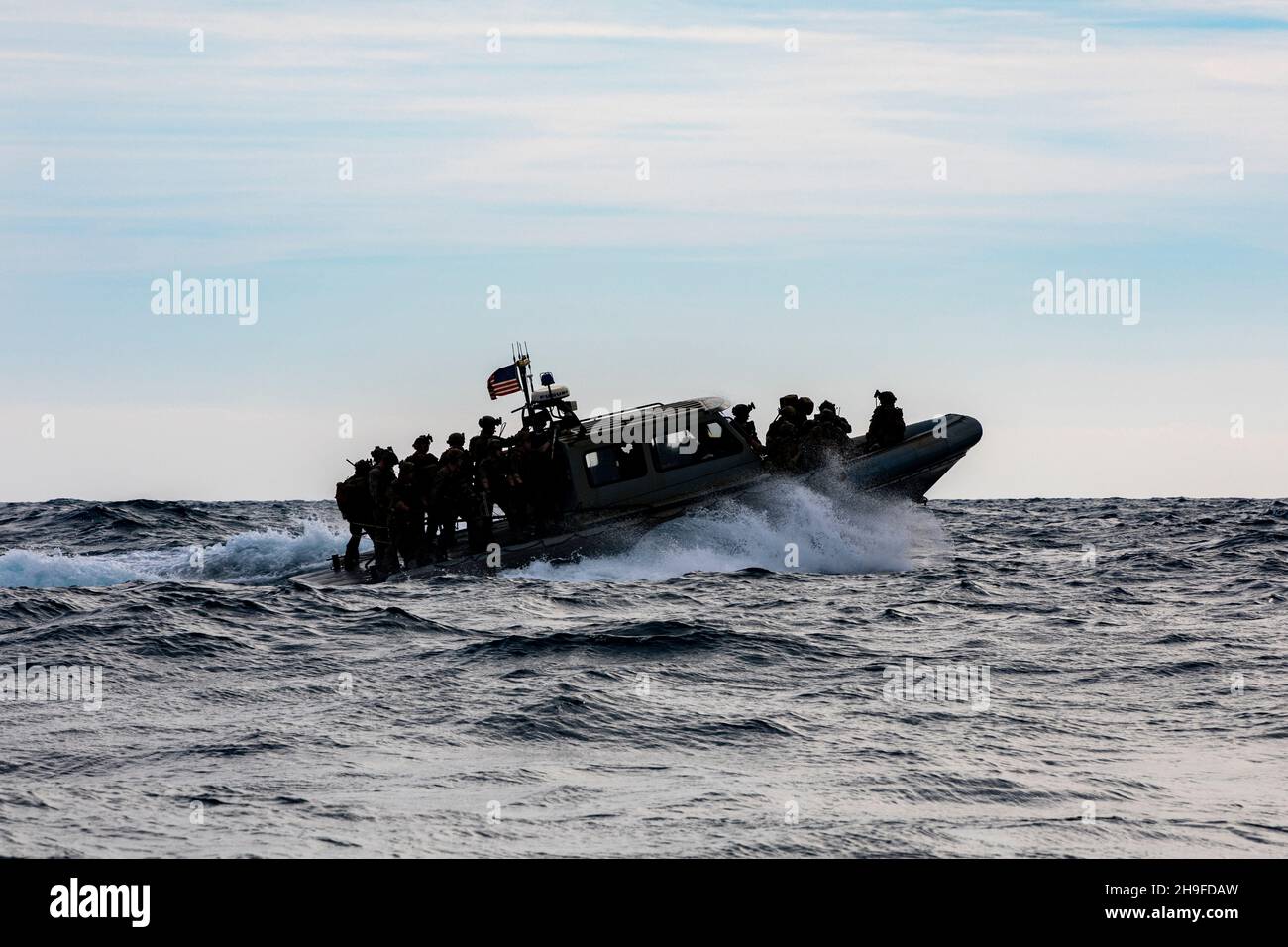 U.S. Marines with the Maritime Raid Force, 22nd Marine Expeditionary ...