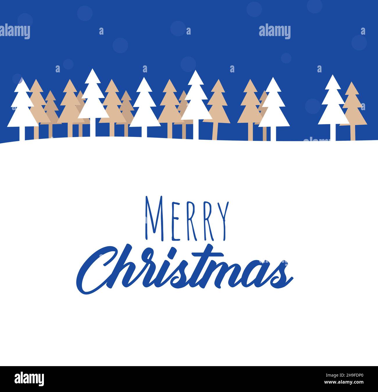Merry christmas tree in snowscape hi-res stock photography and images ...