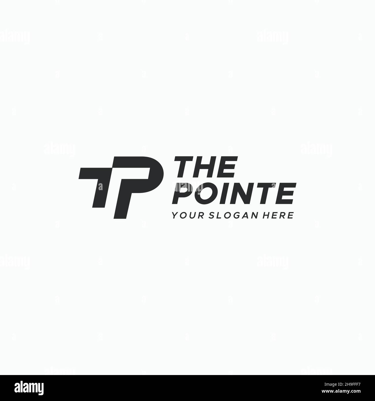 flat letter mark initial TP THE POINTE logo design Stock Vector Image ...