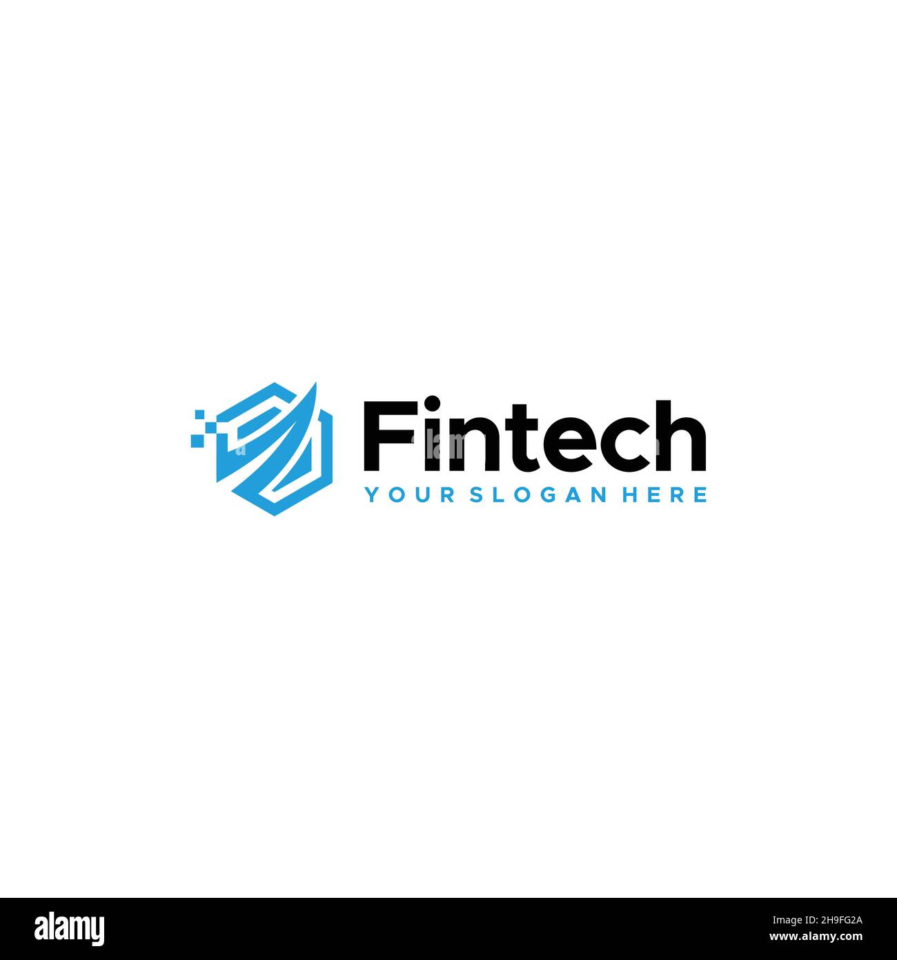 minimalist Fintech hexagon increase logo design Stock Vector Image ...