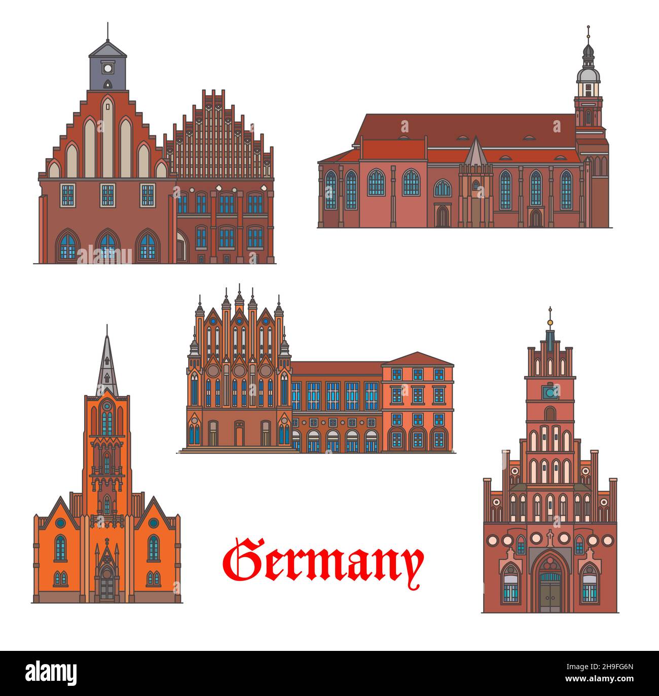 Germany architecture buildings, cathedrals and churches of Frankfurt ...