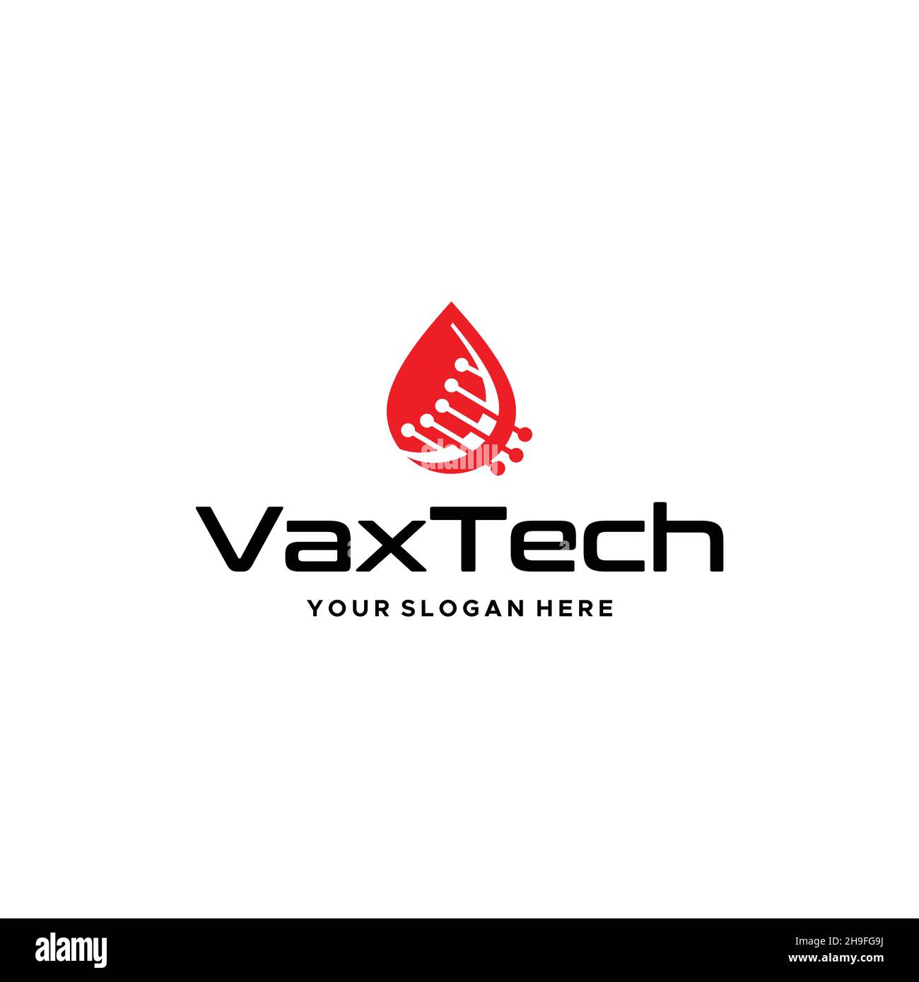 minimalist VaxTech drip circuit oval logo design Stock Vector Image ...