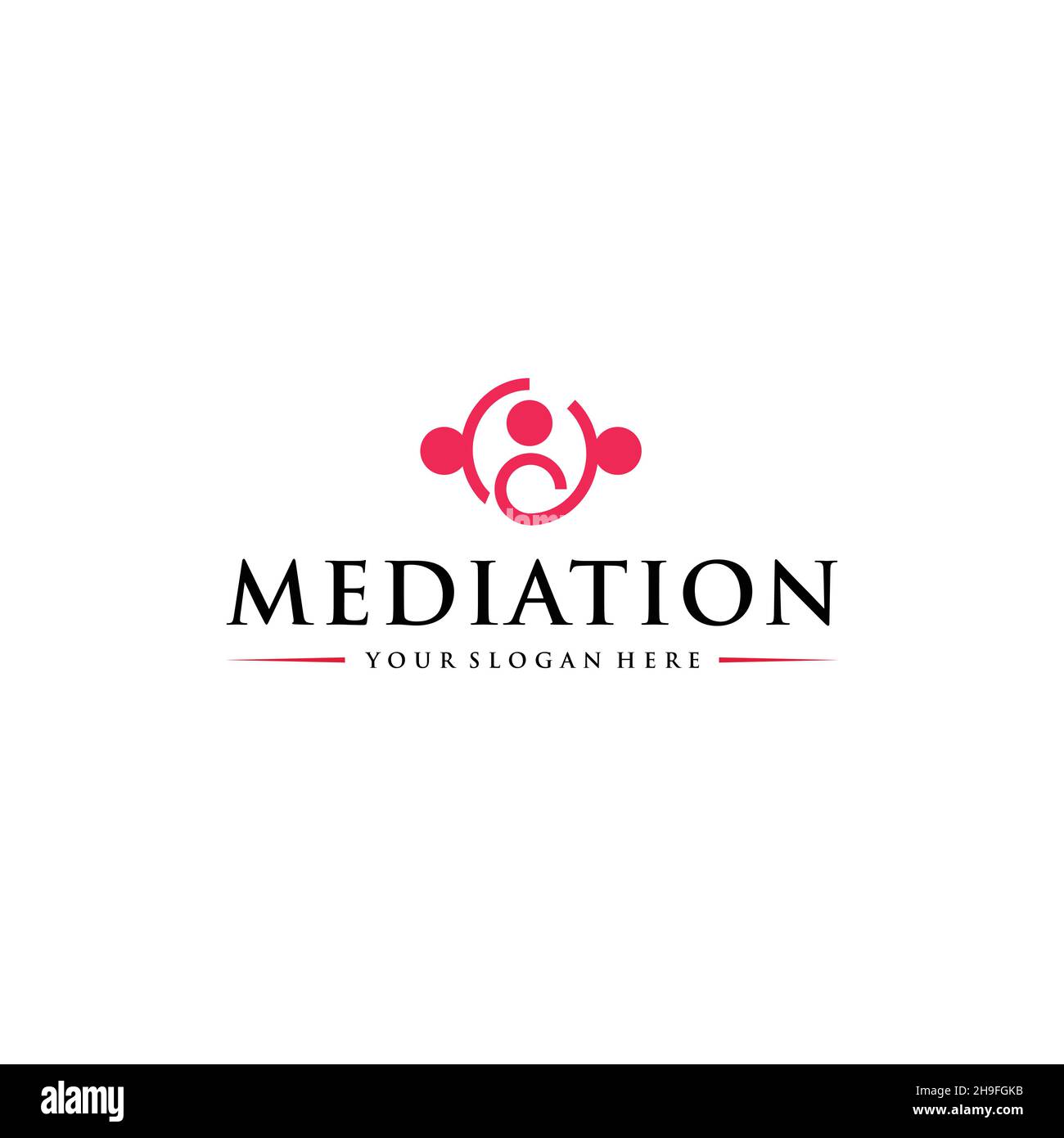 minimalist line art MEDIATION people logo design Stock Vector Image ...