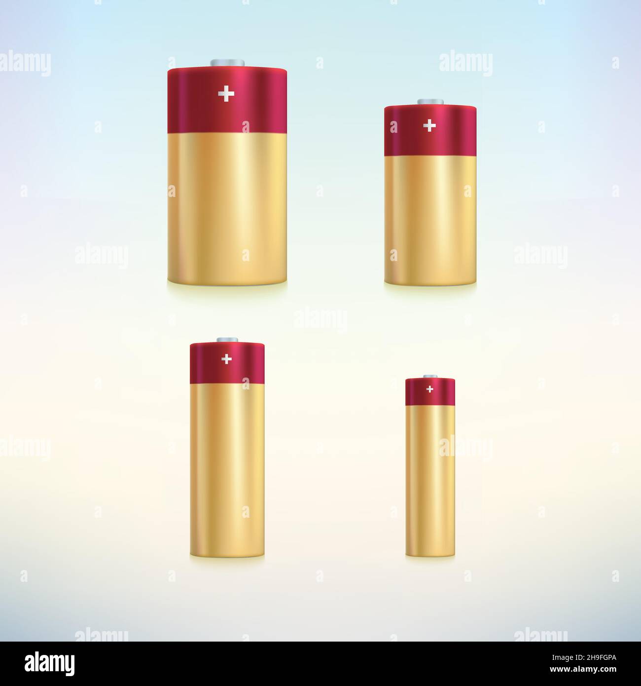 Set of colored vector battery icons Stock Vector Image & Art - Alamy