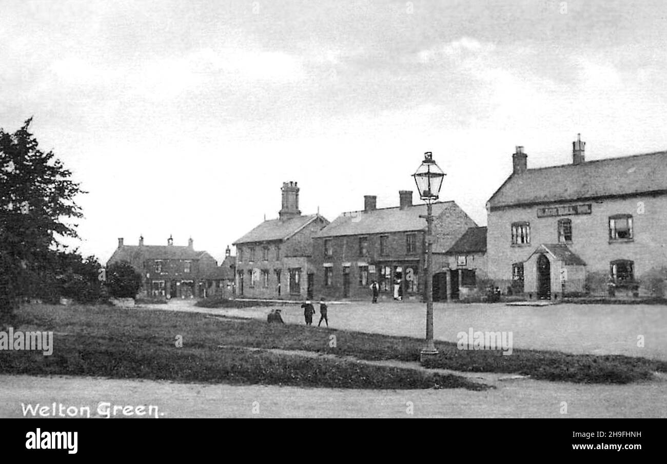 The Black Bull Inn and Welton Green, Welton, Lincolnshire, England, UK ...