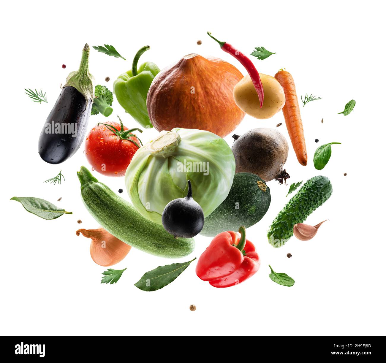 Large set of isolated vegetables on a white background Stock Photo - Alamy
