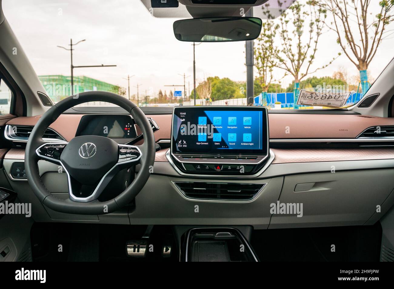 Interior of a Volkswagen ID.6 X Prime as seen in Shanghai, China Stock ...