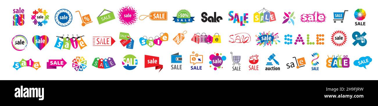 biggest collection of vector logos sale Stock Vector Image & Art - Alamy