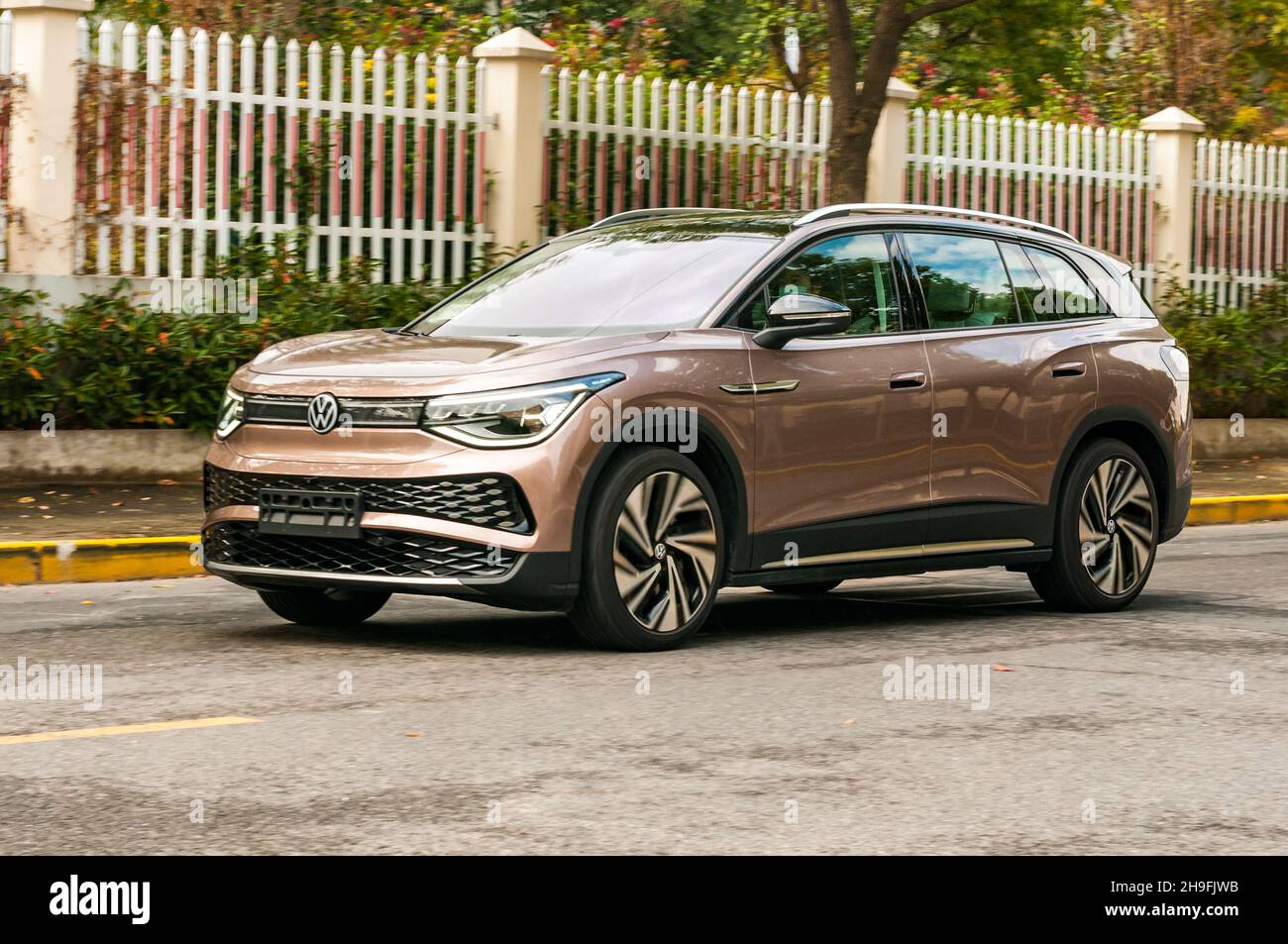 Volkswagen ID.6 X Prime being driven in Shanghai, China Stock Photo - Alamy