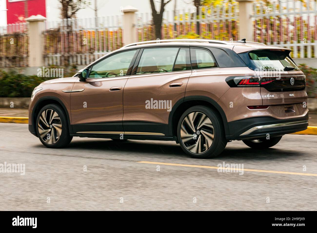 Volkswagen ID.6 X Prime being driven in Shanghai, China Stock Photo - Alamy