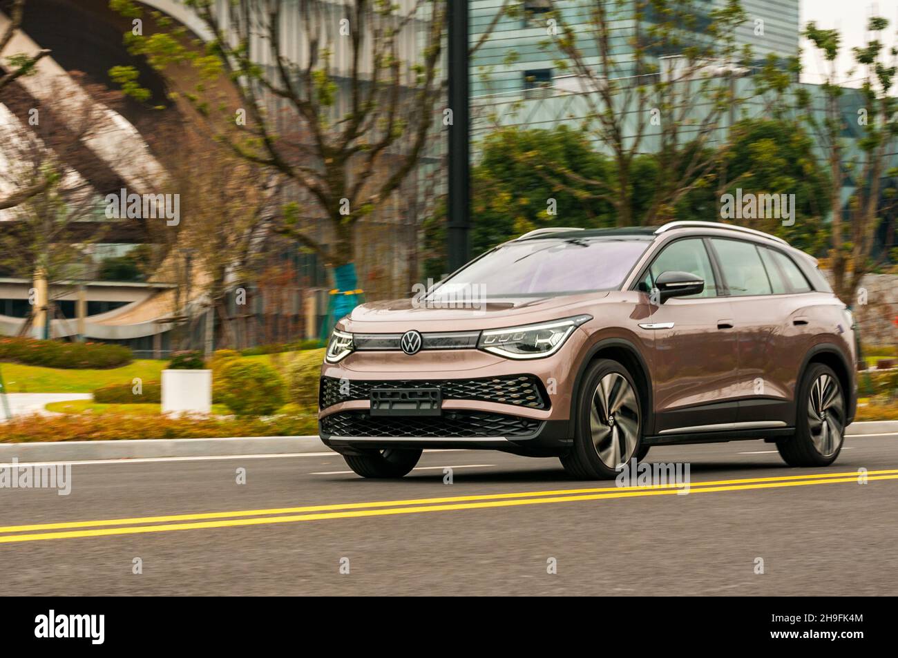 Volkswagen ID.6 X Prime being driven in Shanghai, China Stock Photo - Alamy