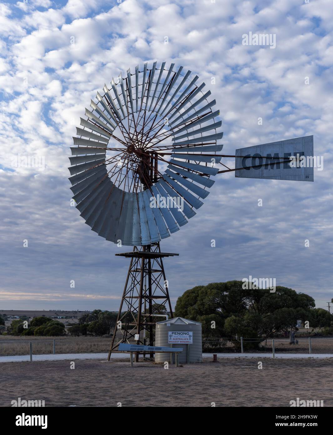 PENONG, AUSTRALIA - MAY, 21, 2021: a sunrise shot of the comet ...