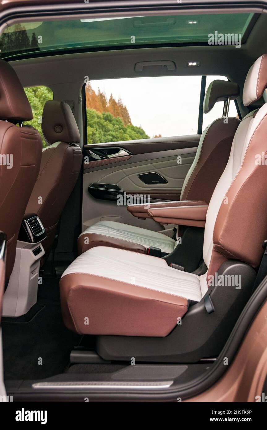 Interior of a Volkswagen ID.6 X Prime as seen in Shanghai, China Stock ...