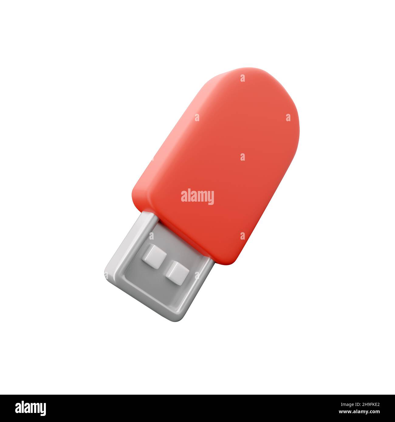 3d render illustration usb cartoon icon on white background. 3d render ...