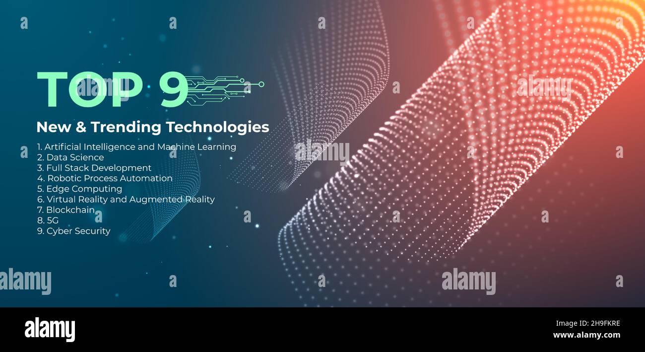 Modern scientific technology background with shapes from small ...