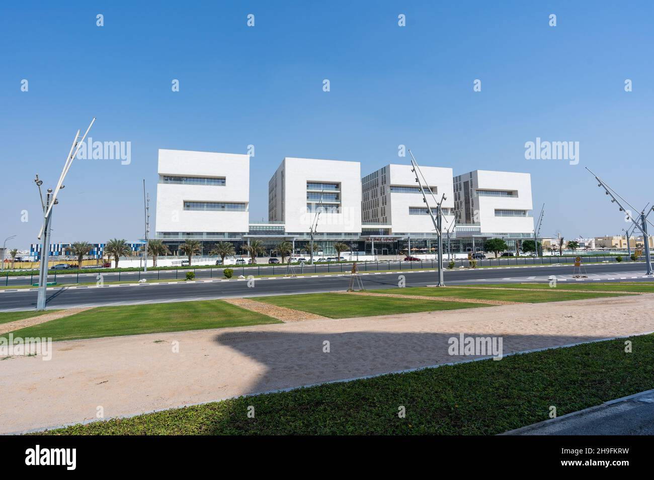 DOHA, QATAR - NOV 13, 2021: The 2022 building is the world’s first ...