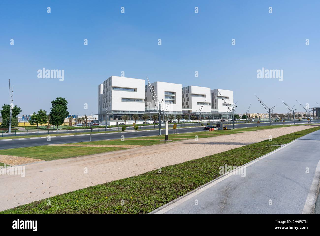 DOHA, QATAR - NOV 13, 2021: The 2022 building is the world’s first ...