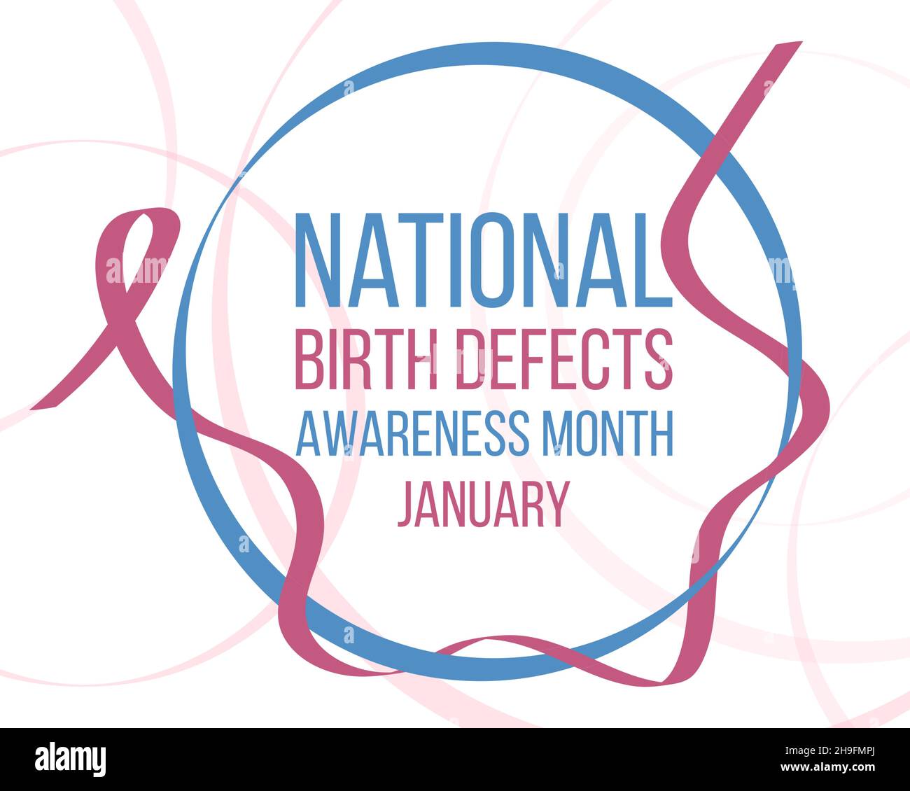 National Birth Defects Awareness Month concept. Banner with pink and ...