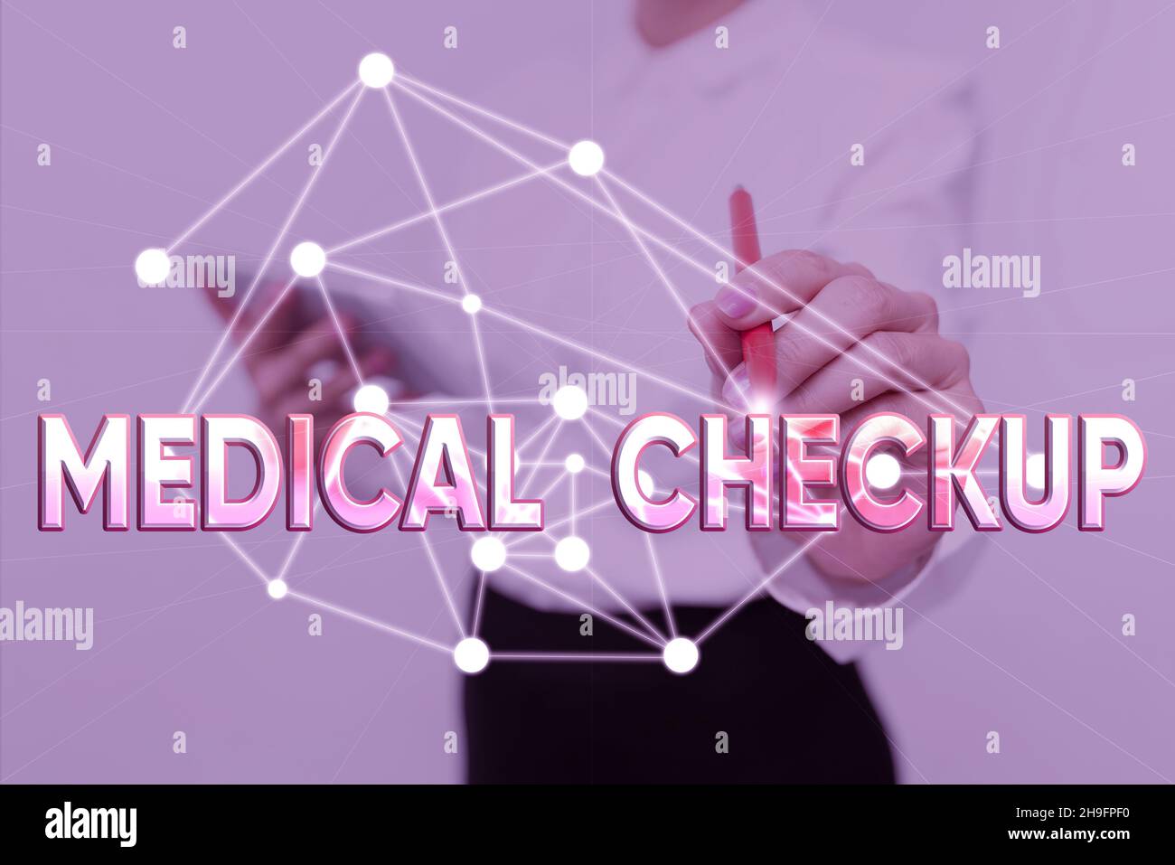 Hand writing sign Medical Checkup. Concept meaning thorough physical ...