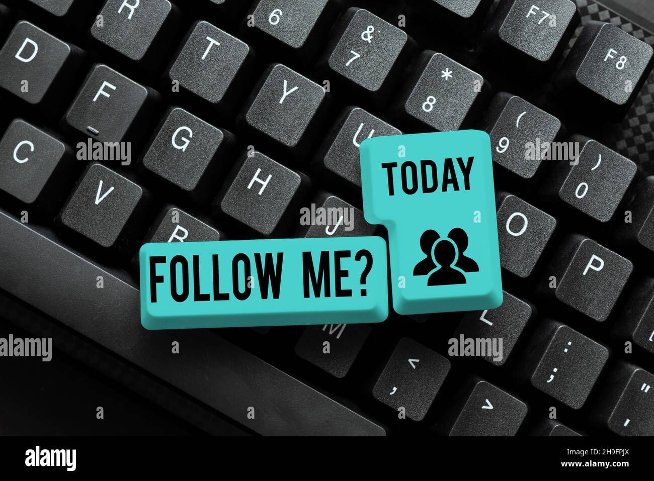 Inspiration showing sign Follow Me Question. Business showcase go or ...